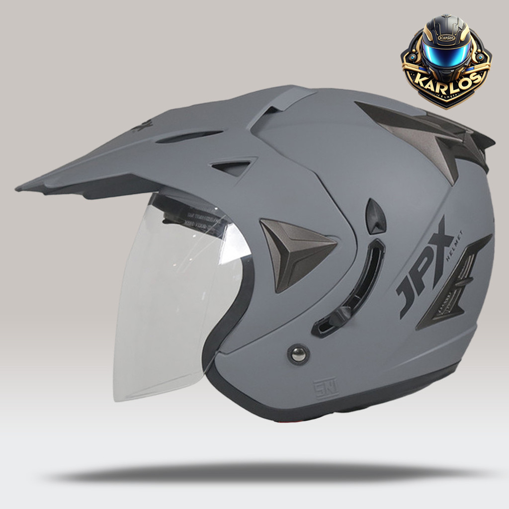 Jual HELM JPX SUPERMOTO WARNA SOLID SEMI CROSS STANDARD SNI | Shopee ...