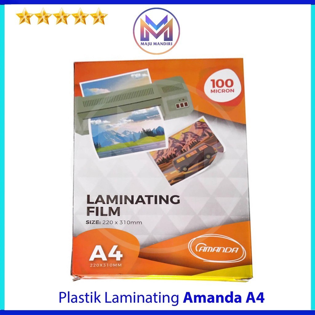 Jual Plastik Laminating Film Amanda A4 100 Micron / Isi 100 Lembar | Shopee Indonesia