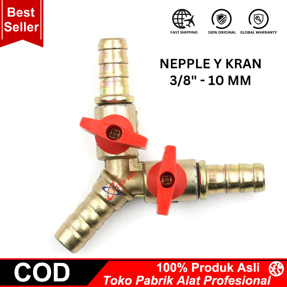 Jual Sambungan Selang Cabang 3 Tipe Y Nepel Cabang 3 Selang Gas 3 Arah ...