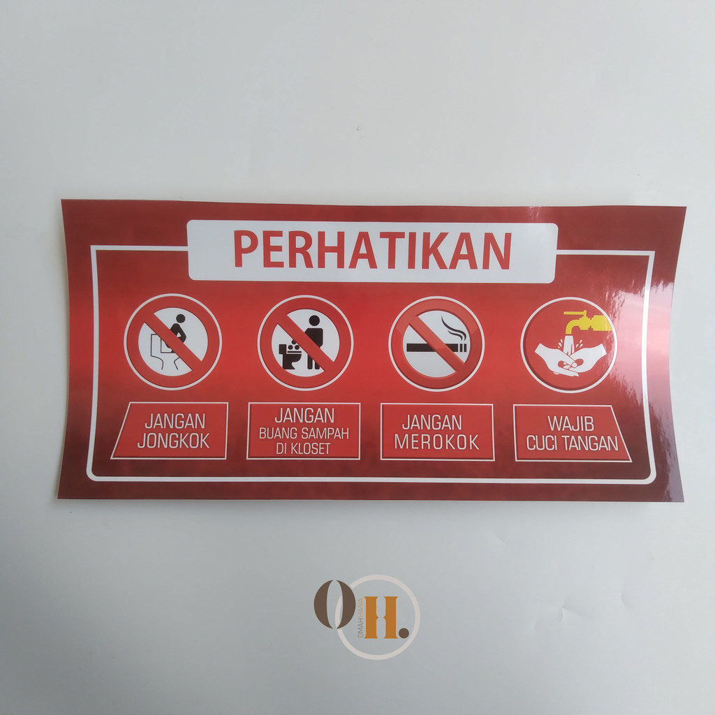 Jual Stiker himbauan penggunaan toilet - Stiker Kamar Mandi - Stiker WC ...