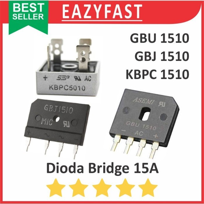 Jual Dioda Kiprok Bridge 15A 15 A Ampere Diode Rectifier GBU1510 ...