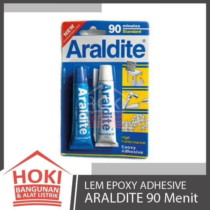 Jual LEM EPOXY ARALDITE BIRU 90 Menit - Serbaguna Besi Kayu Plastik ...