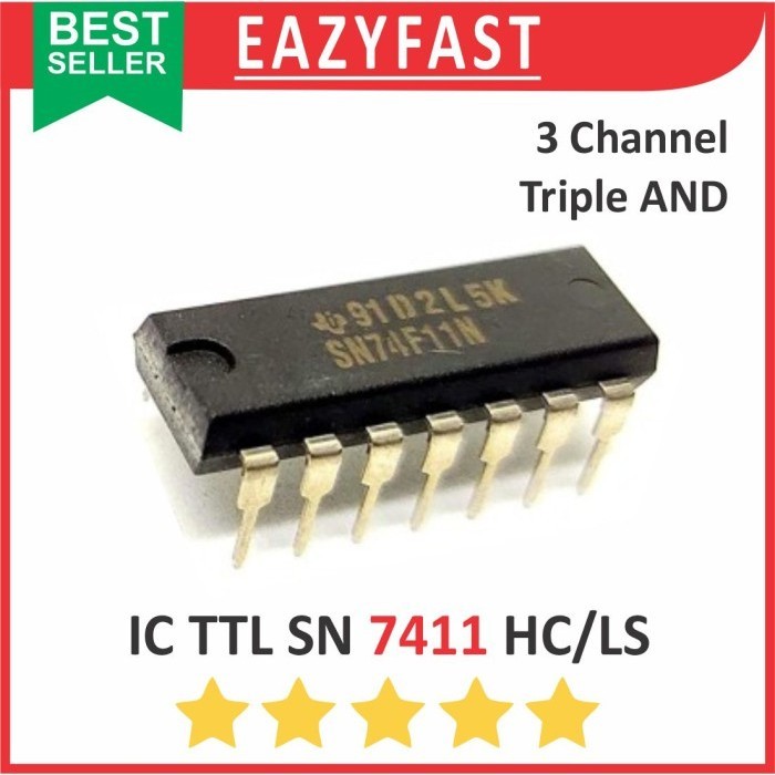 Jual IC TTL SN 7411 N HC LS DIP Gerbang Logika 3 Input NAND Logic Gate SN74HC11 SN74LS11 ...