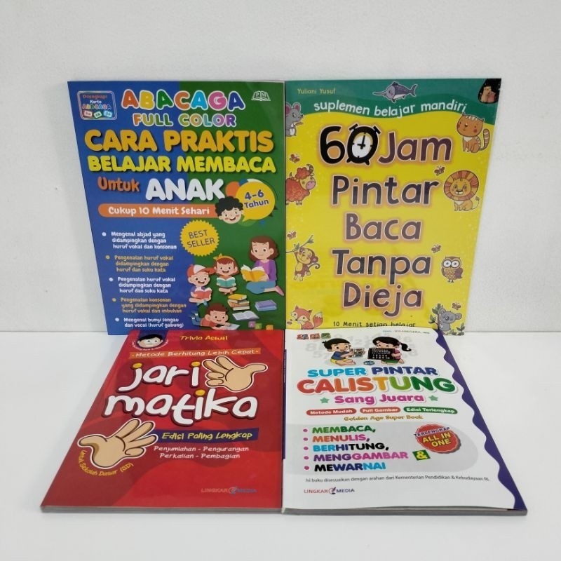 Jual [ Paket 4 Buku ] 60 Jam Pintar Baca Tanpa Dieja | Abacaga Cara ...