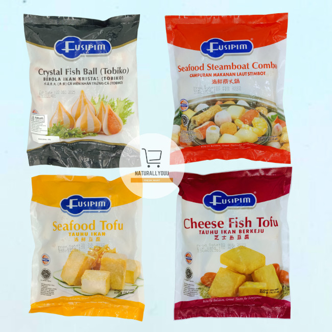Jual Fusipim Seafood Tofu/Steamboat/Cheese Fish Tofu/Crystal Fish Ball ...