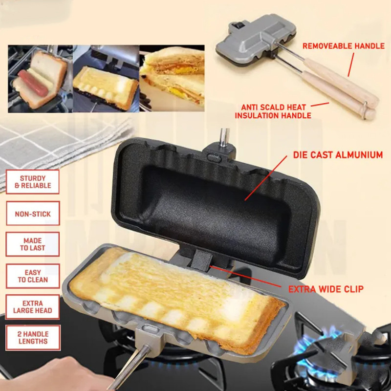 Jual Sandwich Waffle Maker Toaster Alat Cetakan Pemanggang Roti Bakar ...