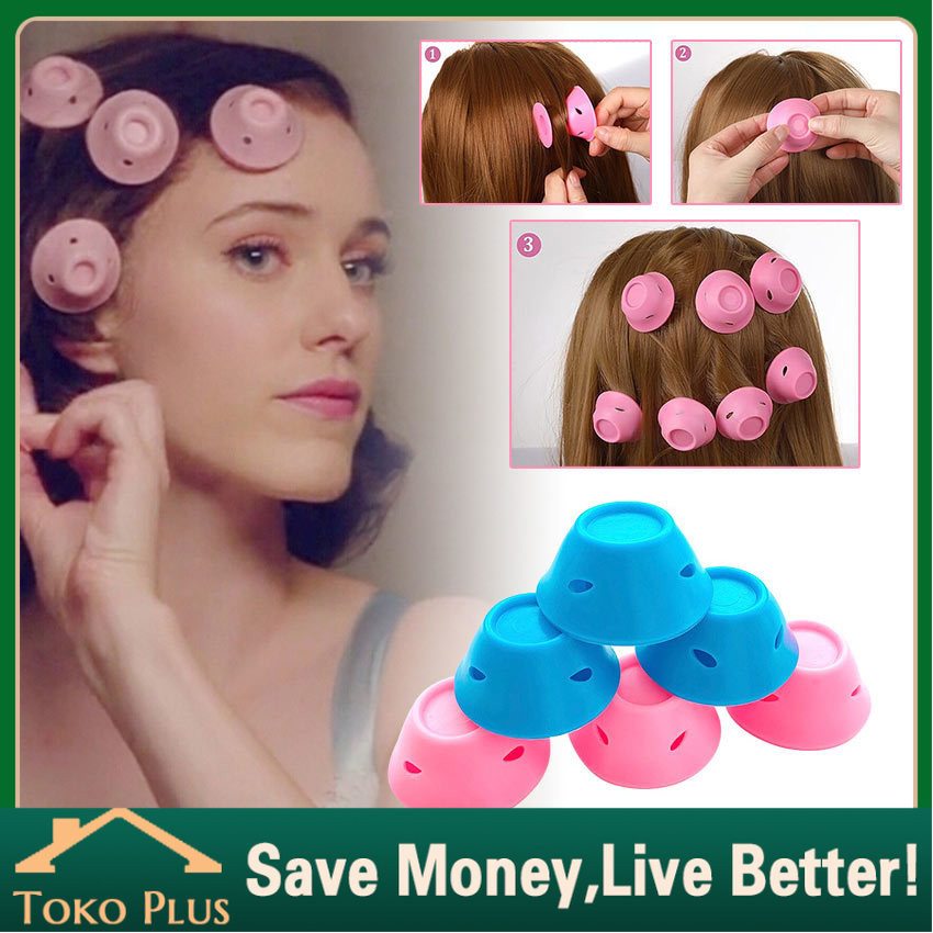 Jual 10Pcs/Set Peco Roll Curly Hair Roll Rambut Hair Curler Heatless ...