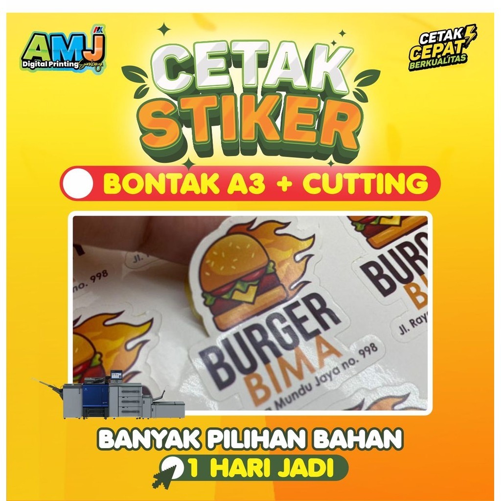 Jual Print & Kiss Cut_Stiker Label_Bontak / Bontac / Chromo / Cromo A3 ...