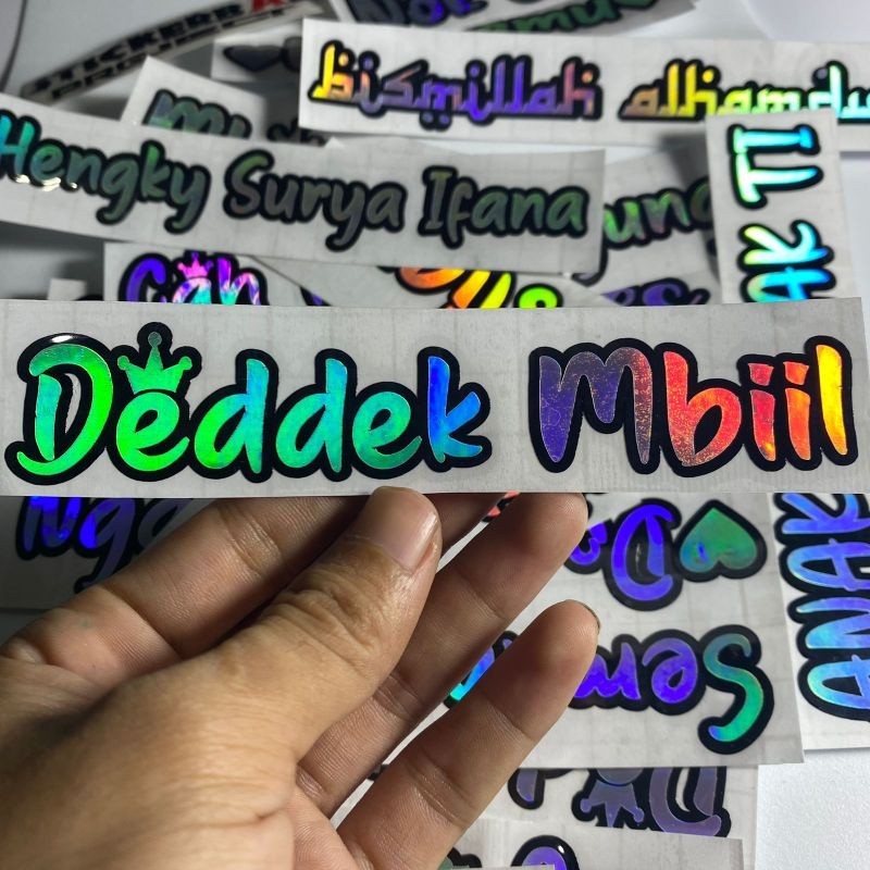 Jual Sticker custom nama suka suka nama ig nama doi STIKER MOTOR HELM ...