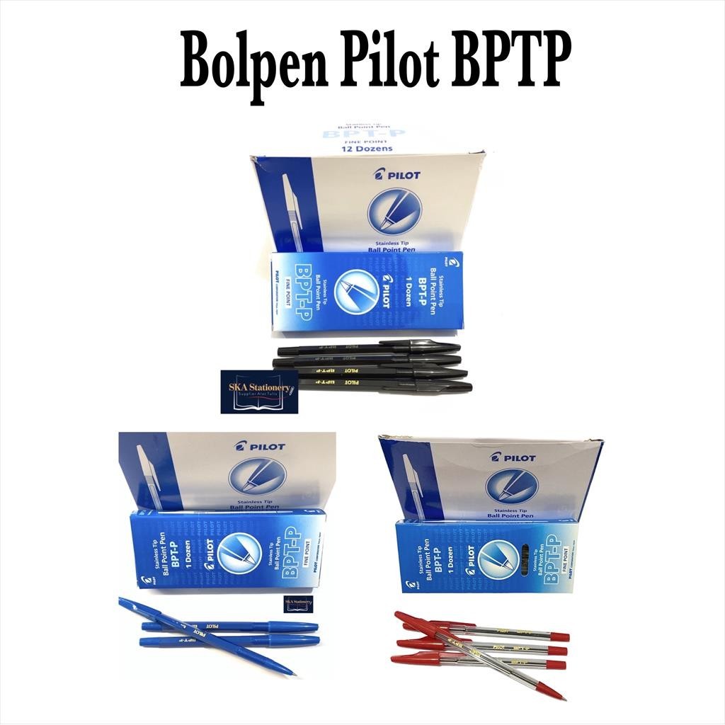 Jual Bolpen/Ballpoint/Pulpen/Ballpe n Pilot BPTP Hitam Biru Merah ...
