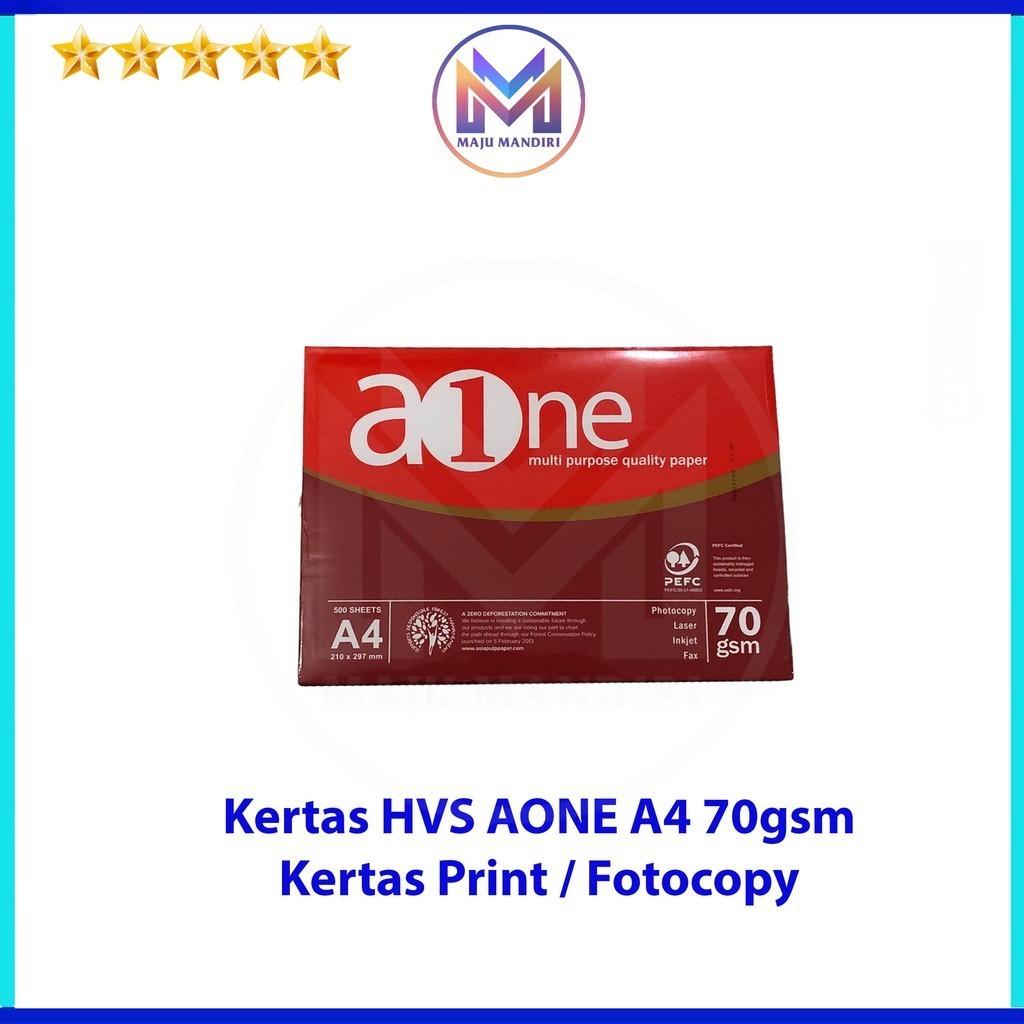Jual Kertas HVS Aone A4 70 Gram / Kertas Print Fotocopy | Shopee Indonesia