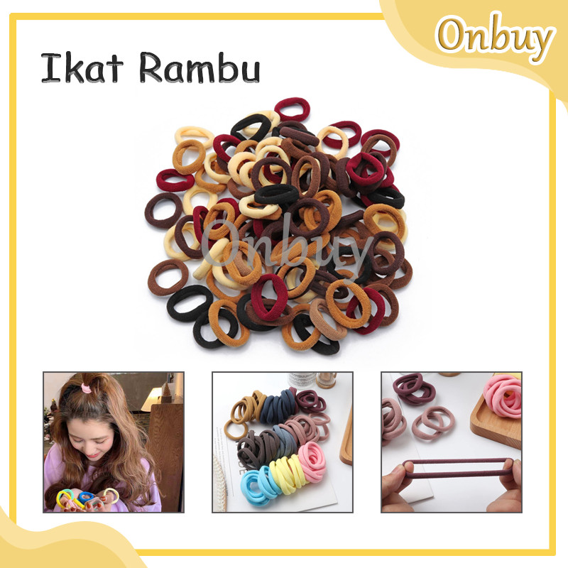 Jual Ikat Rambut Donat Korea Isi 50 Karet Rambut Wanita / Kunciran ...