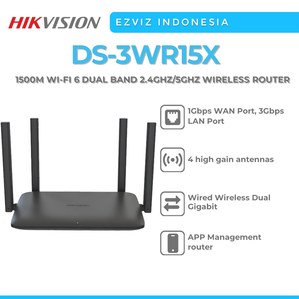 Jual HIKVISION DS-3WR15X 1500M WI-FI 6 DUAL BAND 2.4GHZ/5GHZ WIRELESS ...
