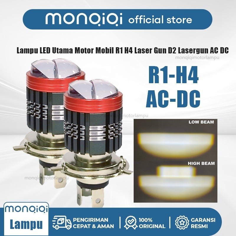 Jual Lampu LED Utama Motor Mobil R1 H4 Laser Gun D2 Lasergun AC DC | Shopee Indonesia
