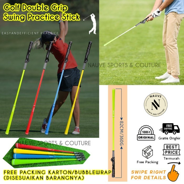 Jual Golf Training Swing Stick Double Grip Stik Latihan Swing Aids Aid ...