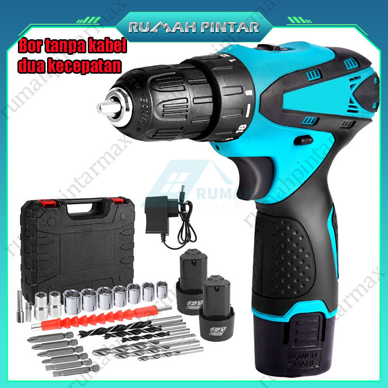 Jual Bor Baterai Bor Listrik Bor Tanpa kabel 98V Set Lengkap Mata Bor ...