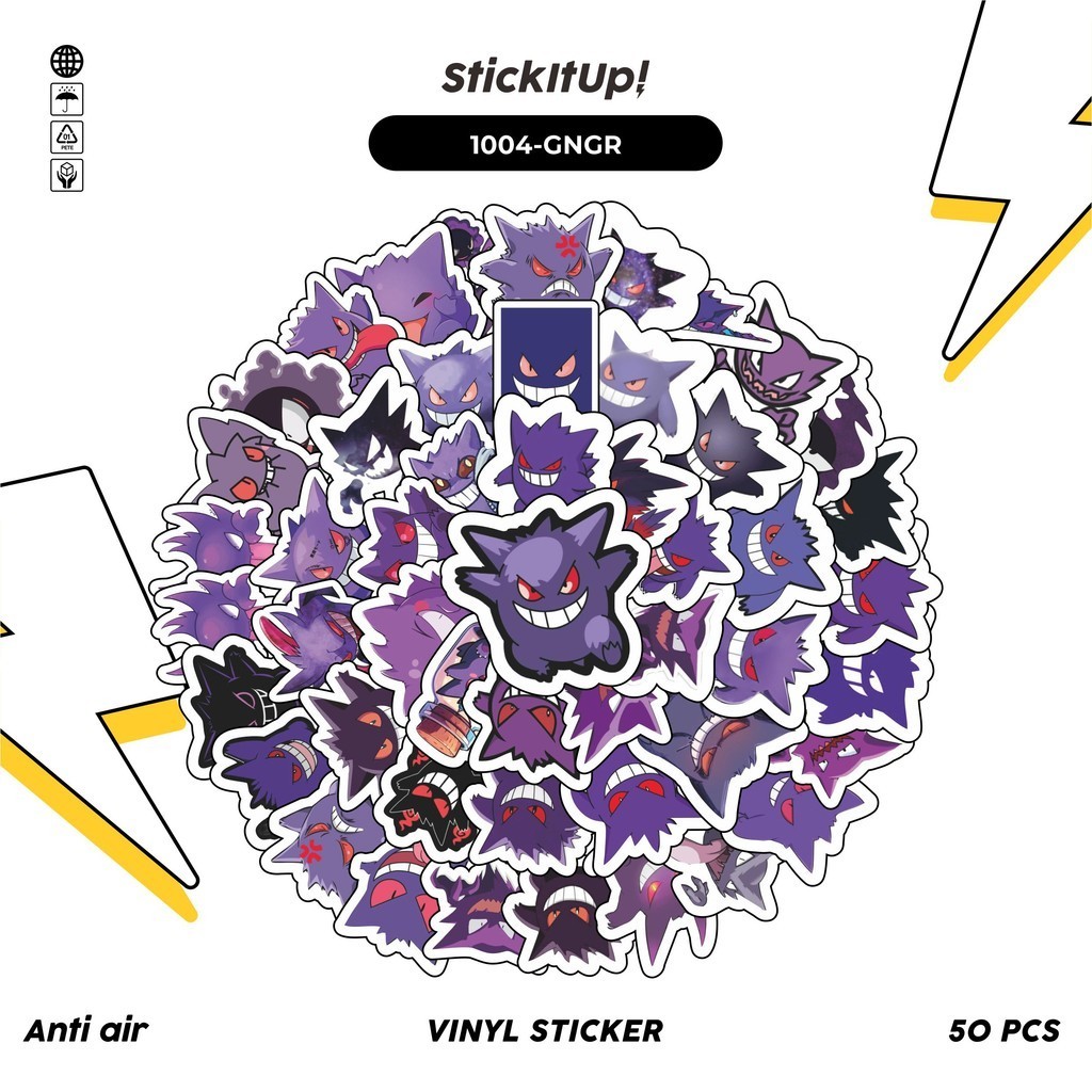 Jual COD 100 Pcs Stiker Pack Pokemon Gengar Lucu Aesthetic Vynil ...