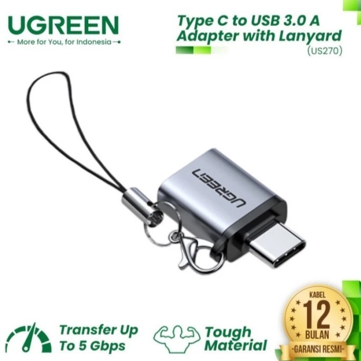 Jual UGREEN CONVERTER C TO USB 3.1 Type C To USB 3.0 50283 | Shopee ...
