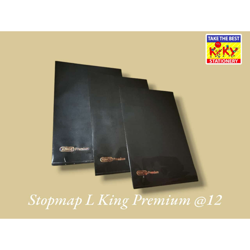 Jual NAT - 12 Lembar / 1 Pack Map L Hitam F4 / Stopmap L Kings Premium ...
