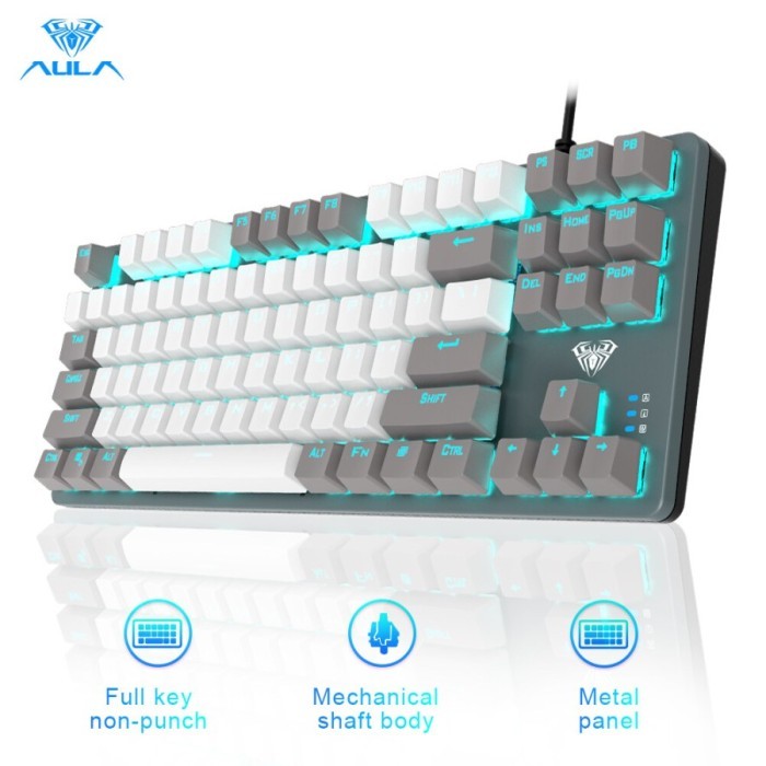 Jual KEYBOARD GAMING AULA F3287 TKL MECHANICAL -GREY (BLUE SWITCH ...