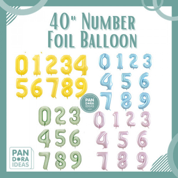 Jual Balon Foil Angka 40" (100cm) NEW COLOUR | Shopee Indonesia