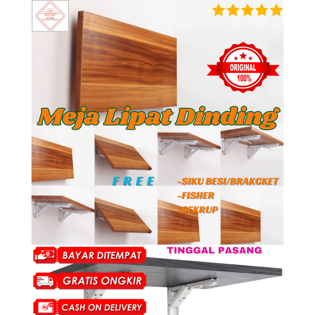 Jual Meja Lipat Dinding / Meja Gantung / Meja Komputer 100X25, 90X25 ...