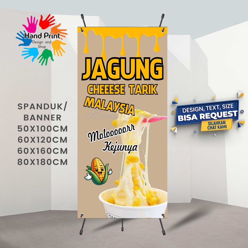 Jual Cetak Spanduk Banner Jagung Sheees Tarik Molorrr MMT Spanduk ...