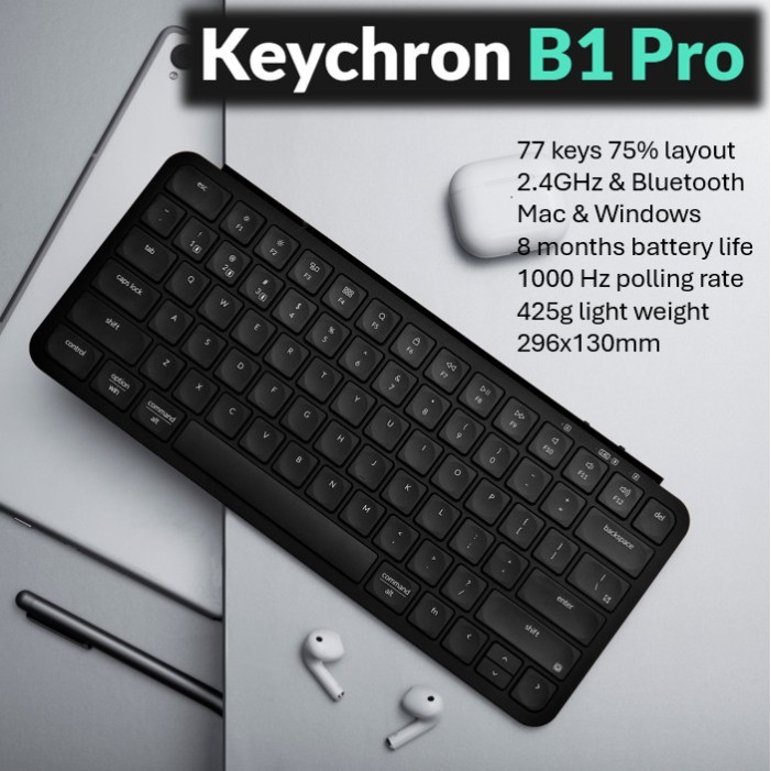 Jual Keychron B1 Pro Ultra-Slim Wireless Keyboard ( ultra-portable ...