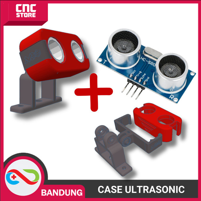 Jual HC-SR04 SR04 ULTRASONIC DISTANCE MEASURING WITH BRACKET RED ...