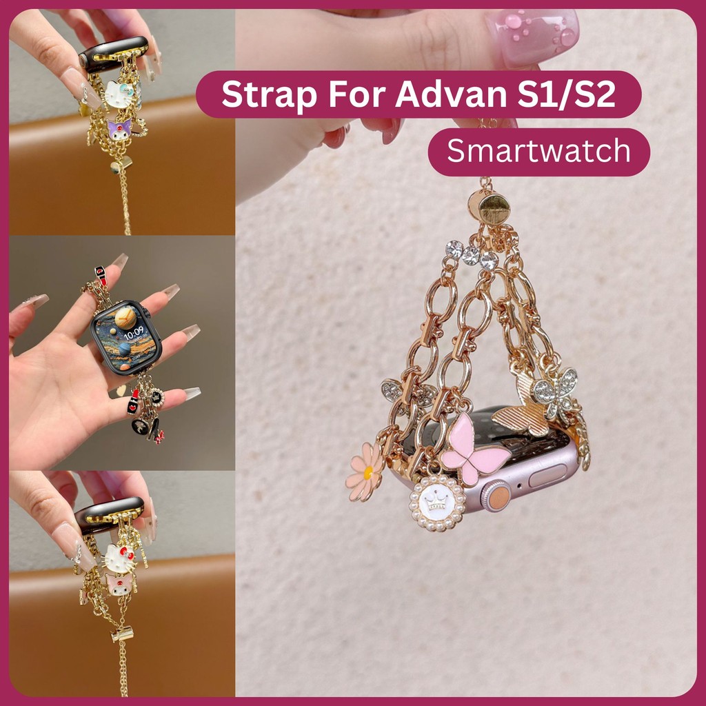 Jual Charm Chain Strap for ADVAN Smartwatch S1 S2 Pro SE1 | Shopee ...
