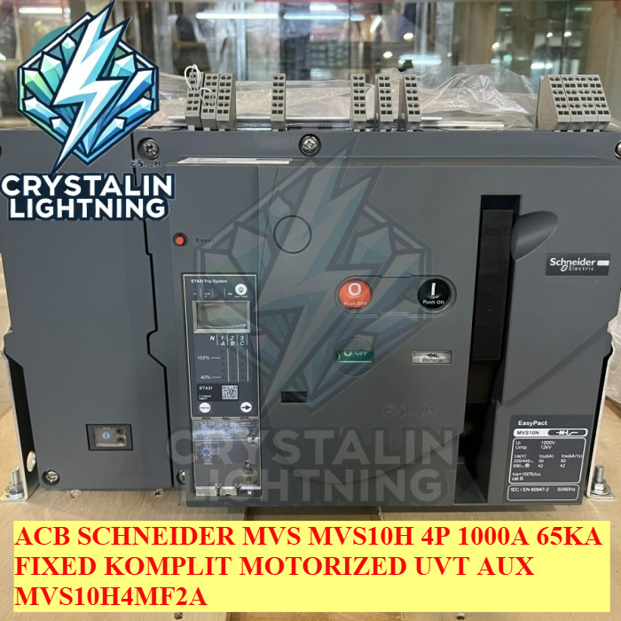 Jual Air Circuit Breaker (ACB) SCHNEIDER MVS MVS10H 4P 1000A 65KA FIXED KOMPLIT MOTORIZED UVT ...