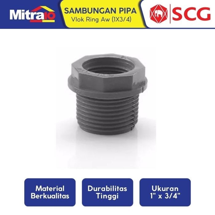 Jual Scg Vlok Ring Sambungan Pipa Pvc Drat Dalam Aw (1X3/4) | Shopee ...