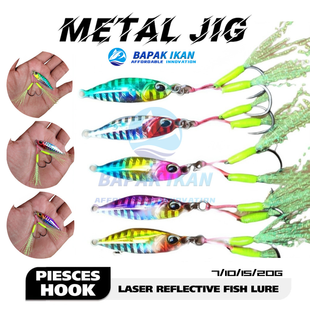 Jual micro jig 10g micro jig 10 gram micro jig 7g micro jig 15g 20g metal jig kiler umpan jig ...