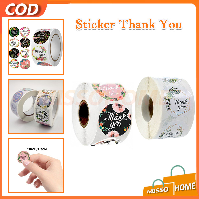 Jual Sticker Thankyou 1 Roll 500Pcs / Sticker Thank You / Sticker ...