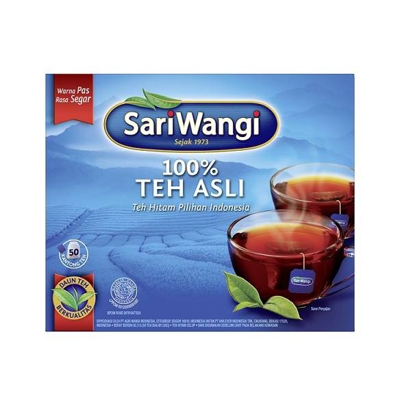 Jual Teh Sariwangi Tea Bag Asli Original 1 Box Isi 50 Pcs | Shopee ...
