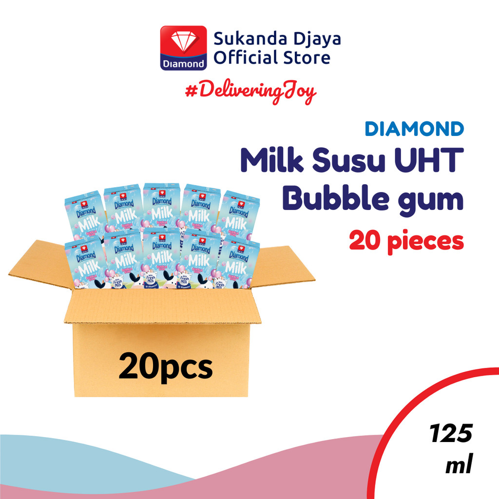 Jual Diamond Milk Susu UHT Bubble Gum 125 Ml [Isi 20 Pcs] | Shopee Indonesia