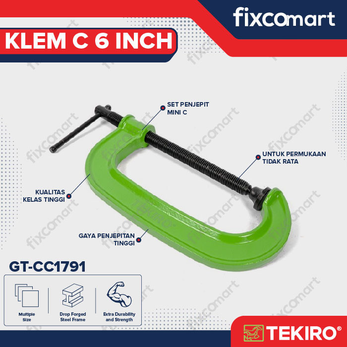 Jual TEKIRO Klem C 6 Inch - Penjepit Besi | Shopee Indonesia