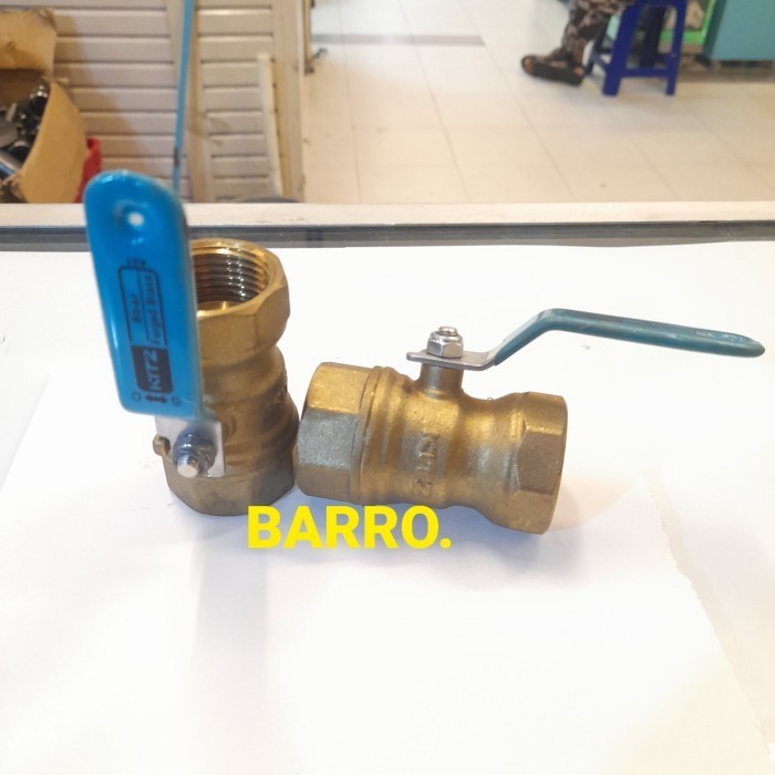 Jual Ball Valve Kitz 1" Inch DN 25 Kuningan 8 Bar Forged Brass Gagang Biru | Shopee Indonesia