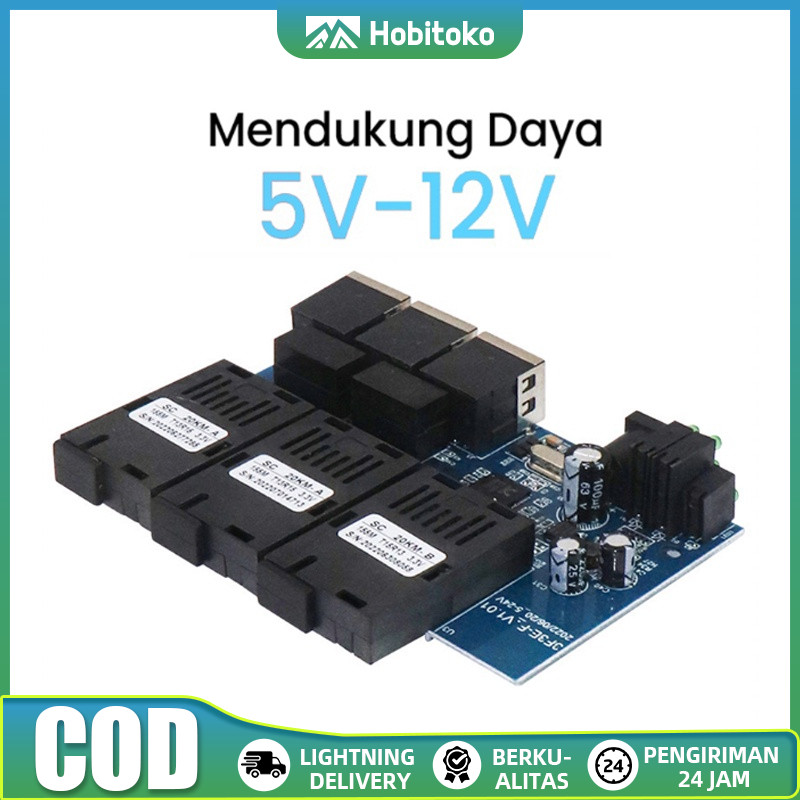 Jual Konverter 3FO 3LAN Pcb Htb 3FO 3Lan Ethernet Switch 2F4E PCBA Media Converter Mendukung POE ...