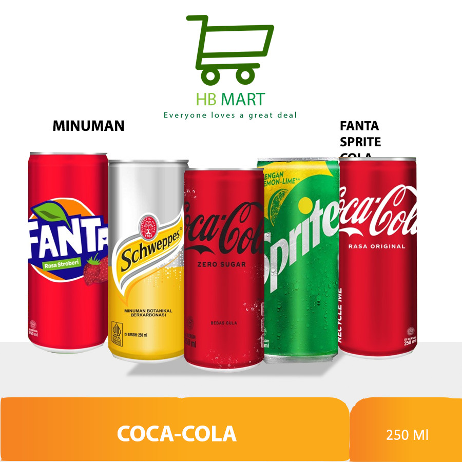 Jual MINUMAN SCHWEPPES / FANTA/ SPRITE / COCA COLA KALENG 250ML | Shopee Indonesia