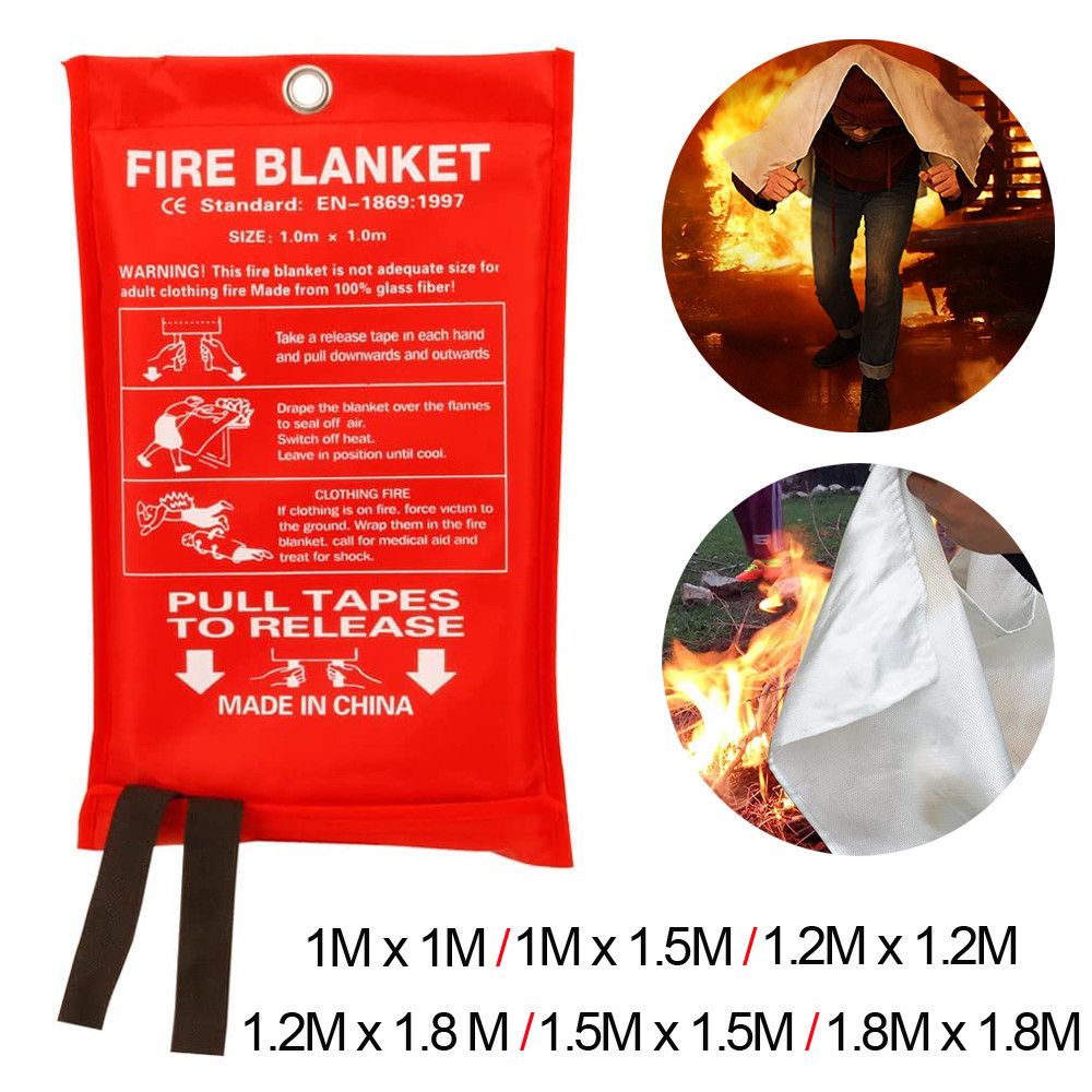 Jual Fire Blanket Extinguisher Different Size for Optional Fiberglass ...