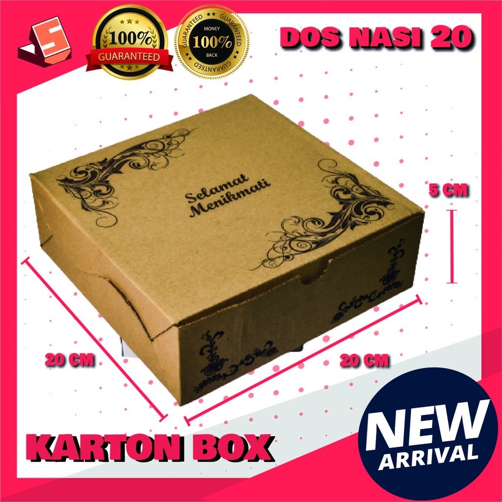 Jual Kardus Karton ukuran 20 / KM Kardus Makan / Kardus Nasi / Karton ...
