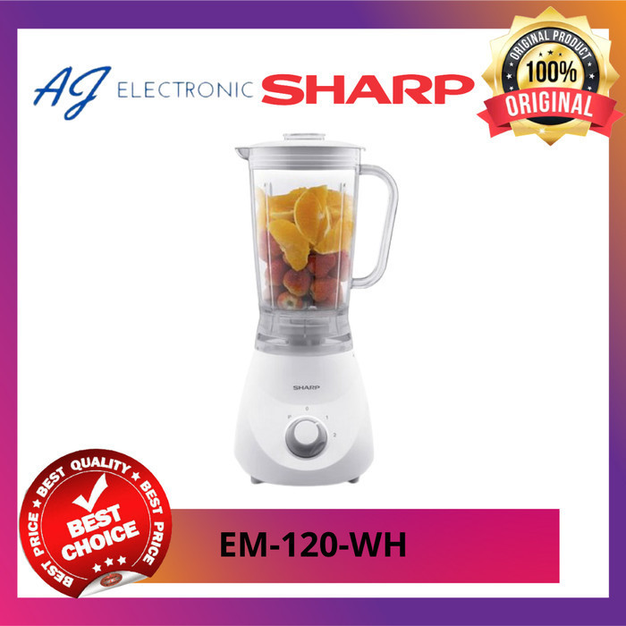 Jual BLENDER SHARP EM-120-WH / EM120WH / EM 120 WH , 1,25 LITER ...