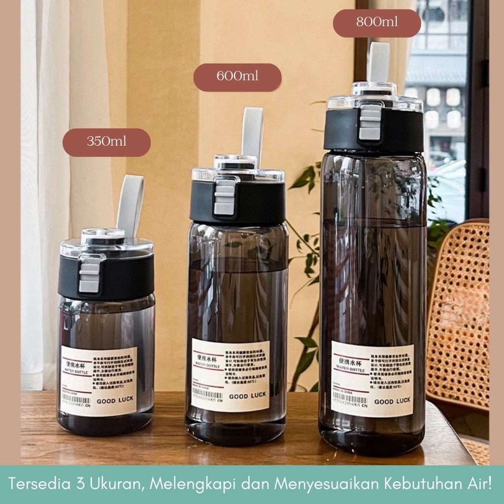 Jual ARO - Botol Minum Aesthetic Transparan Bening Estetik Botol Air ...