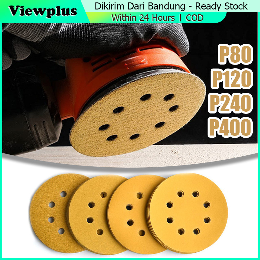 Jual 10Pcs Amplas Bulat Velcro P400/P240/P120/P80 Amplas Bulat Velcro ...