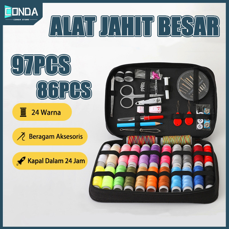 Jual Set Alat Jahit 97Pcs/86Pcs/Jumbo Set/Aksesoris Jahit/Sewing Kits ...