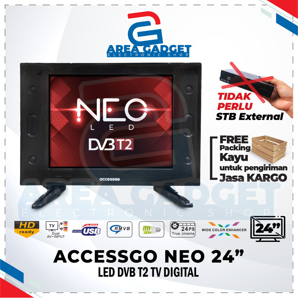 Jual TV 24inch LED ACCESSGO 24 Inch DVB T2 Android 12 Smart TV DIGITAL ...
