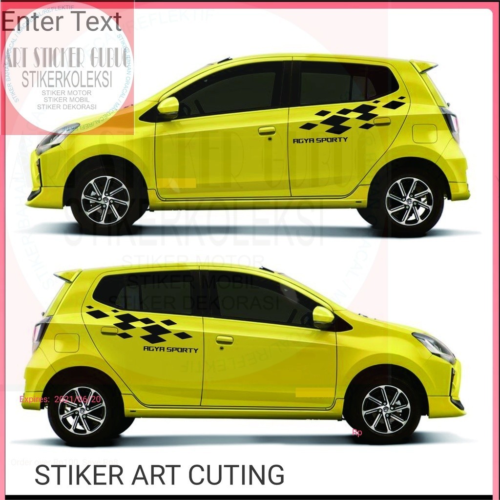 Jual STIKER CUTTING MOBIL STRIPING LIS VARIASI STIKER MOBIL Stiker Agya ...