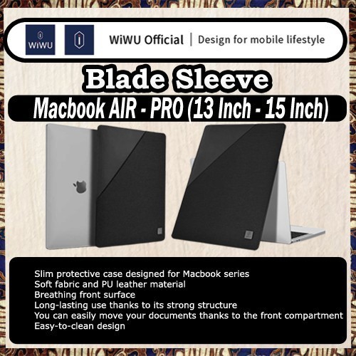Jual Macbook Pro M1 13 15 Inch 2020 Mac Air WIWU Blade Sleeve Original ...