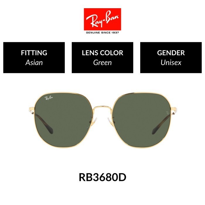 Jual RAY-BAN | RB3680D 001/71 | Asian Fitting | Sunglasses | 60mm ...